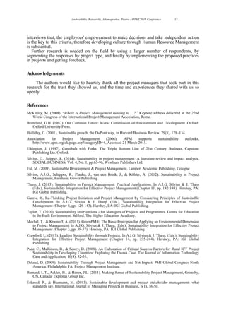 Infusing the PRiSM™ Sustainability Framework into the IPMA Project ...