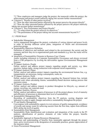 Infusing the PRiSM™ Sustainability Framework into the IPMA Project ...
