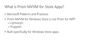 Prism library and MVVM | PPTX