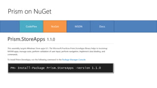 Prism library and MVVM | PPTX