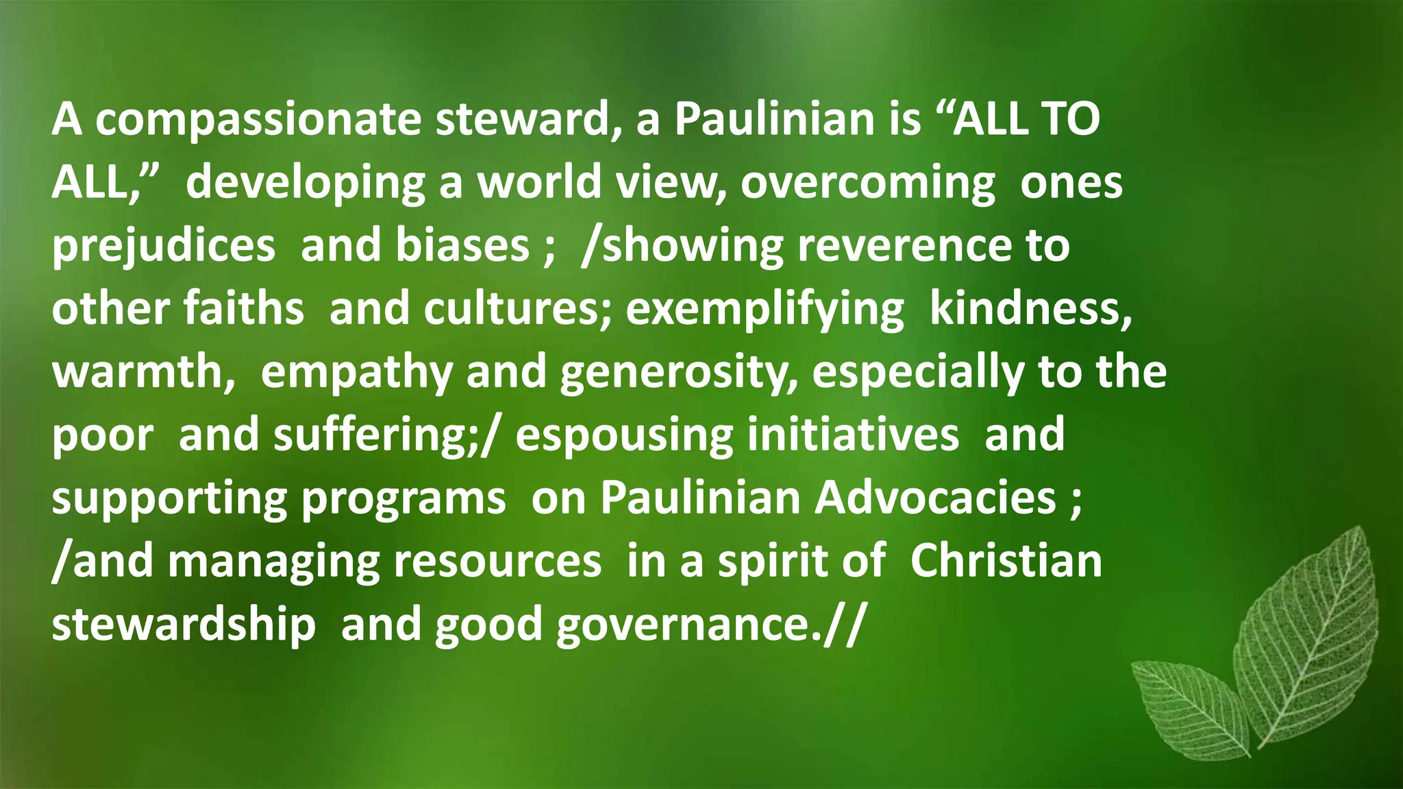 PRISM PAULINIAN FORMATION (Paulinian Philosophy).pptx