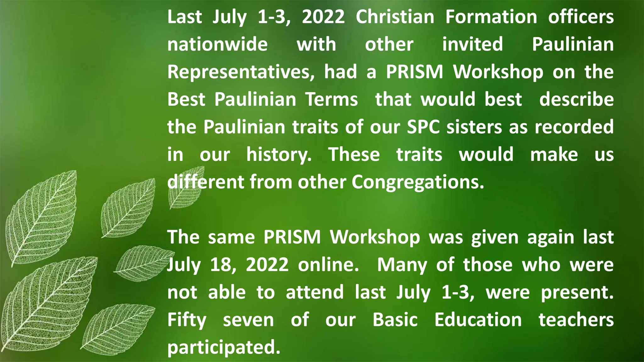 PRISM PAULINIAN FORMATION (Paulinian Philosophy).pptx