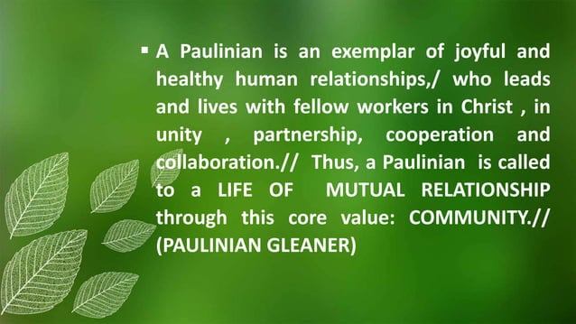 PRISM PAULINIAN FORMATION (Paulinian Philosophy).pptx | Spirituality ...