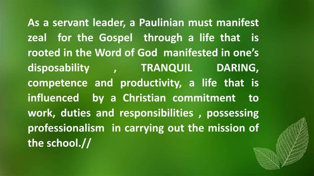 PRISM PAULINIAN FORMATION (Paulinian Philosophy).pptx | Spirituality ...