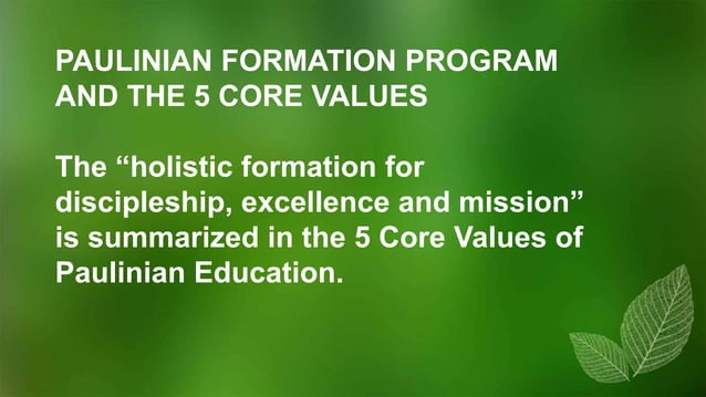 PRISM PAULINIAN FORMATION (Paulinian Philosophy).pptx | Spirituality ...