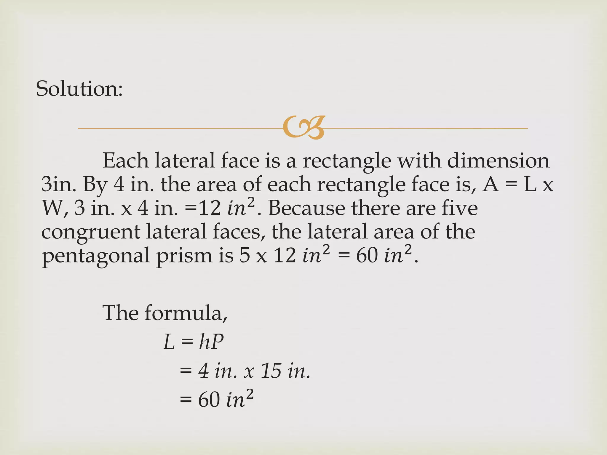 Prisms, Area and Volume | PPTX