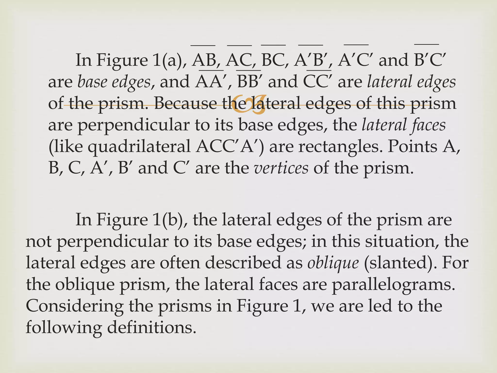 Prisms, Area and Volume | PPTX