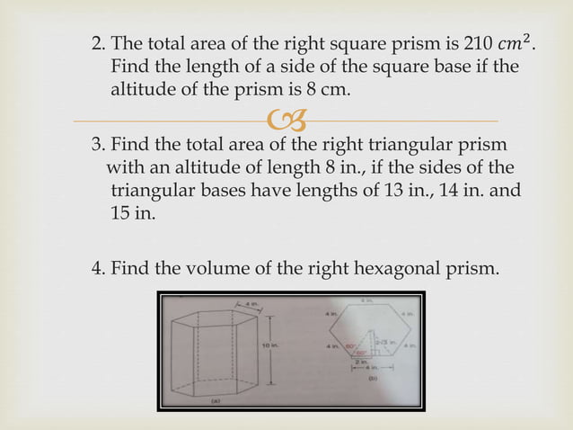Prisms, Area and Volume | PPTX | Physics | Science