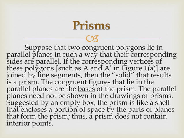 Prisms, Area and Volume | PPTX | Physics | Science