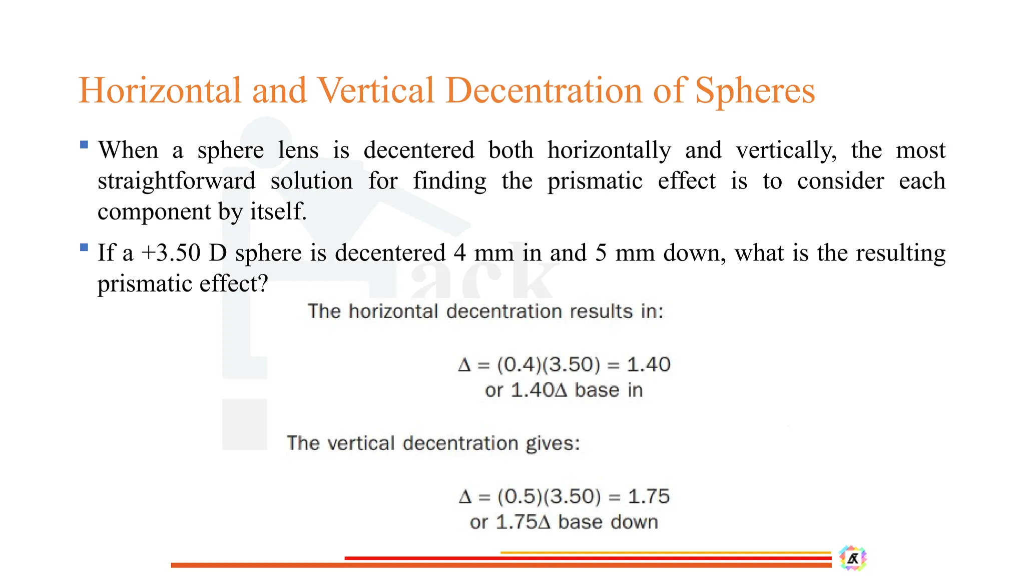 PRISMATIC EFFECT AND DECENTRATION part 2-CALCULATION by optom. jithin ...