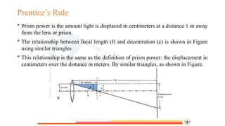 PRISMATIC EFFECT AND DECENTRATION part 2-CALCULATION by optom. jithin ...