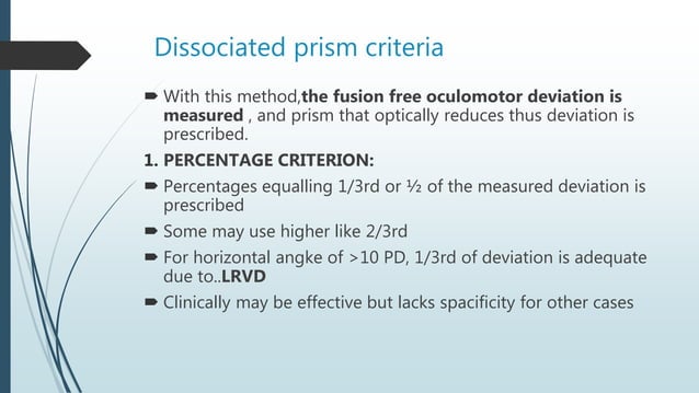 Prism therapy in orthoptics | PPTX