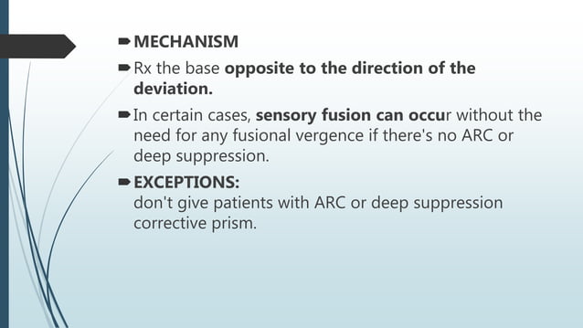 Prism therapy in orthoptics | PPTX