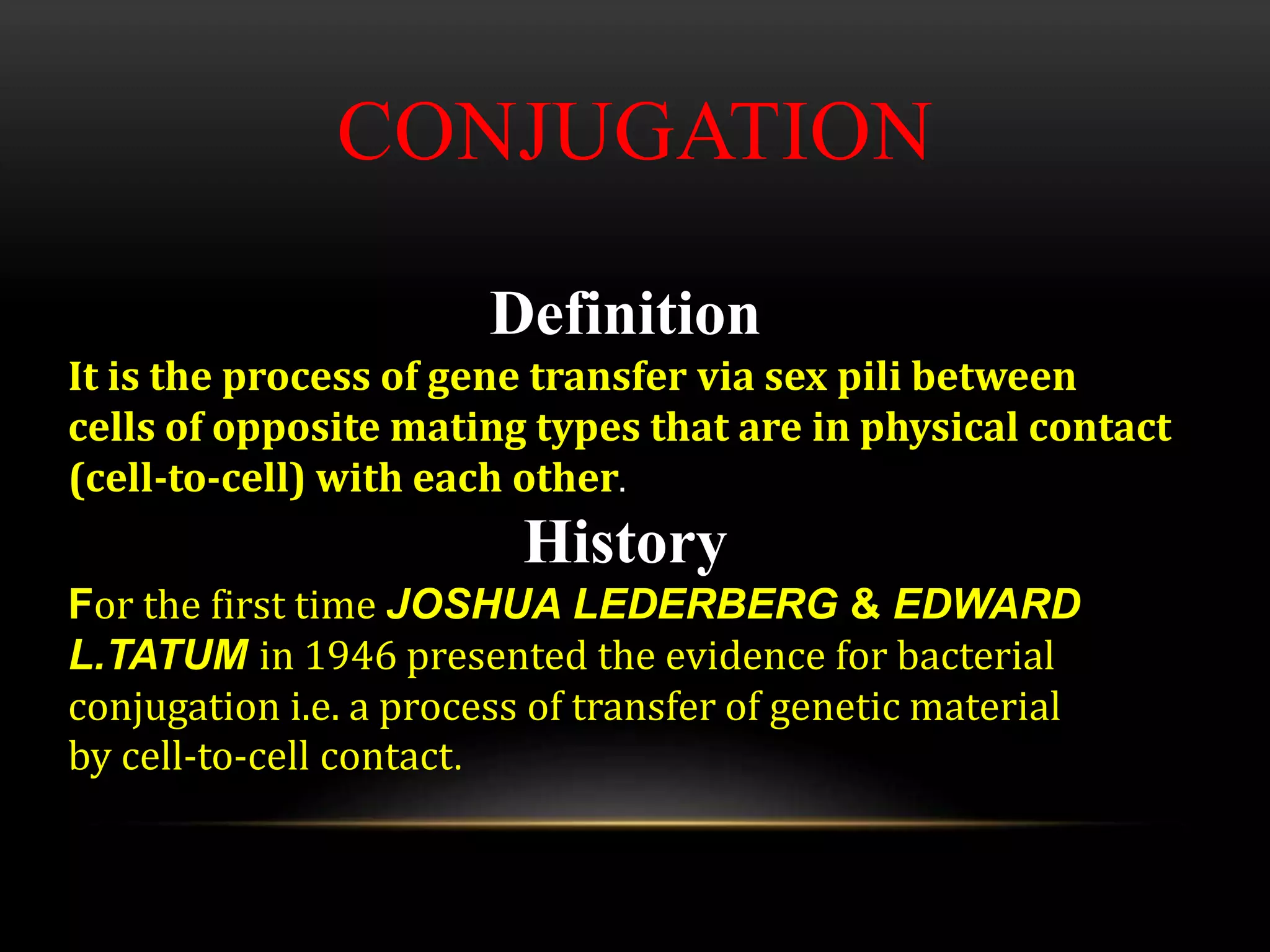 mechanism of gene transfer prokaryotes | PPTX