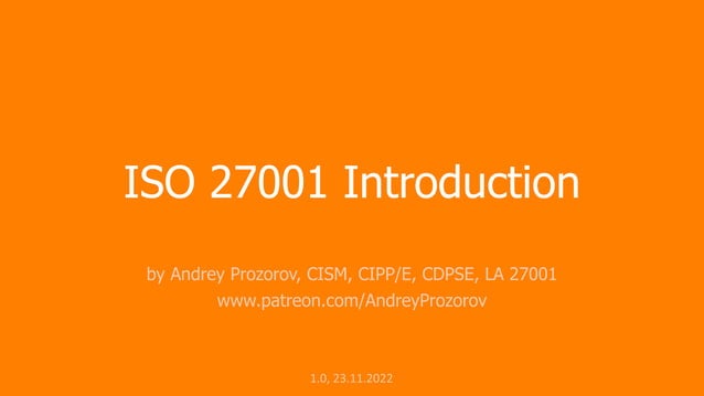 ISO 27001:2022 Introduction | PDF | Operating Systems | Computer Software and Applications