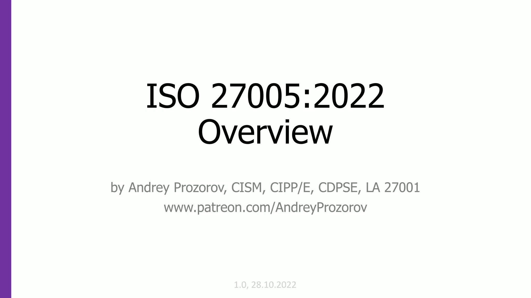ISO 27005:2022 Overview 221028.pdf | Information and Network Security ...