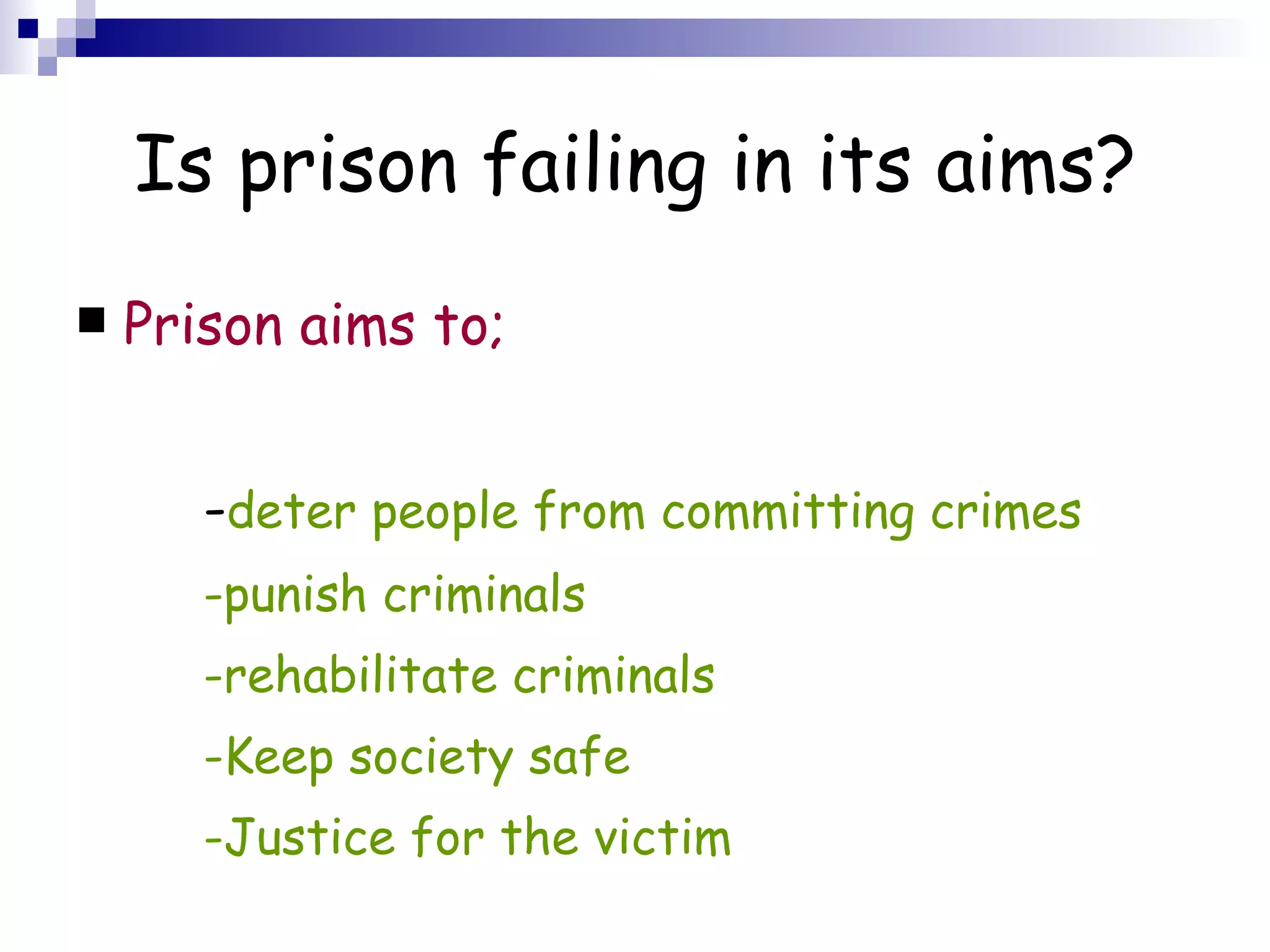 Prison Bingo Slides.ppt | Crime & Harmful Acts to Individuals, Society ...
