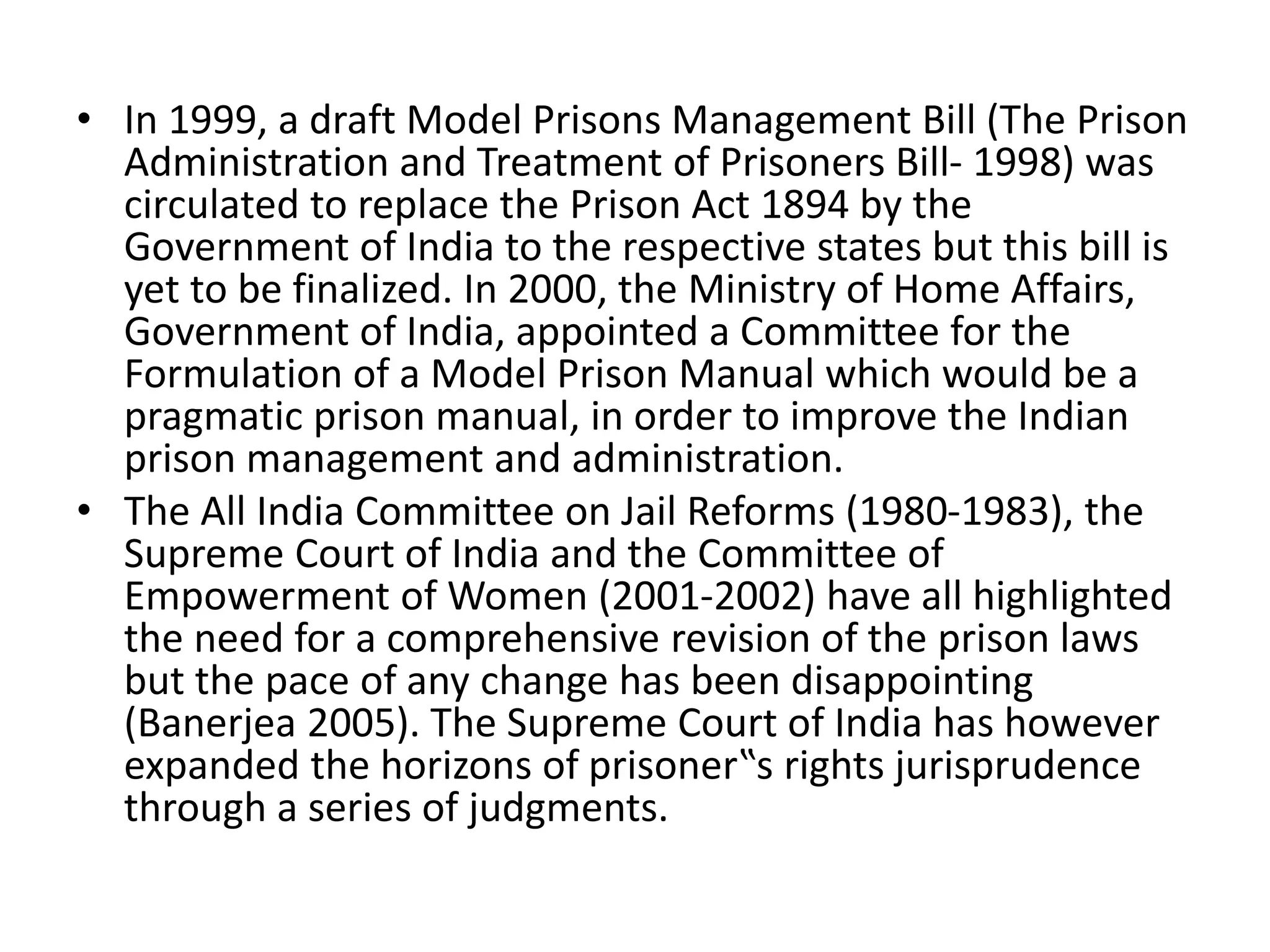 modrenization of Prison in india | PPTX