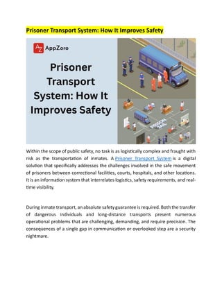 Prisoner Transport System: How It Improves Safety | PDF