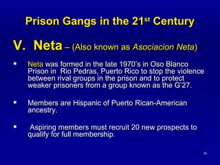 Puerto Rican Prison Gangs