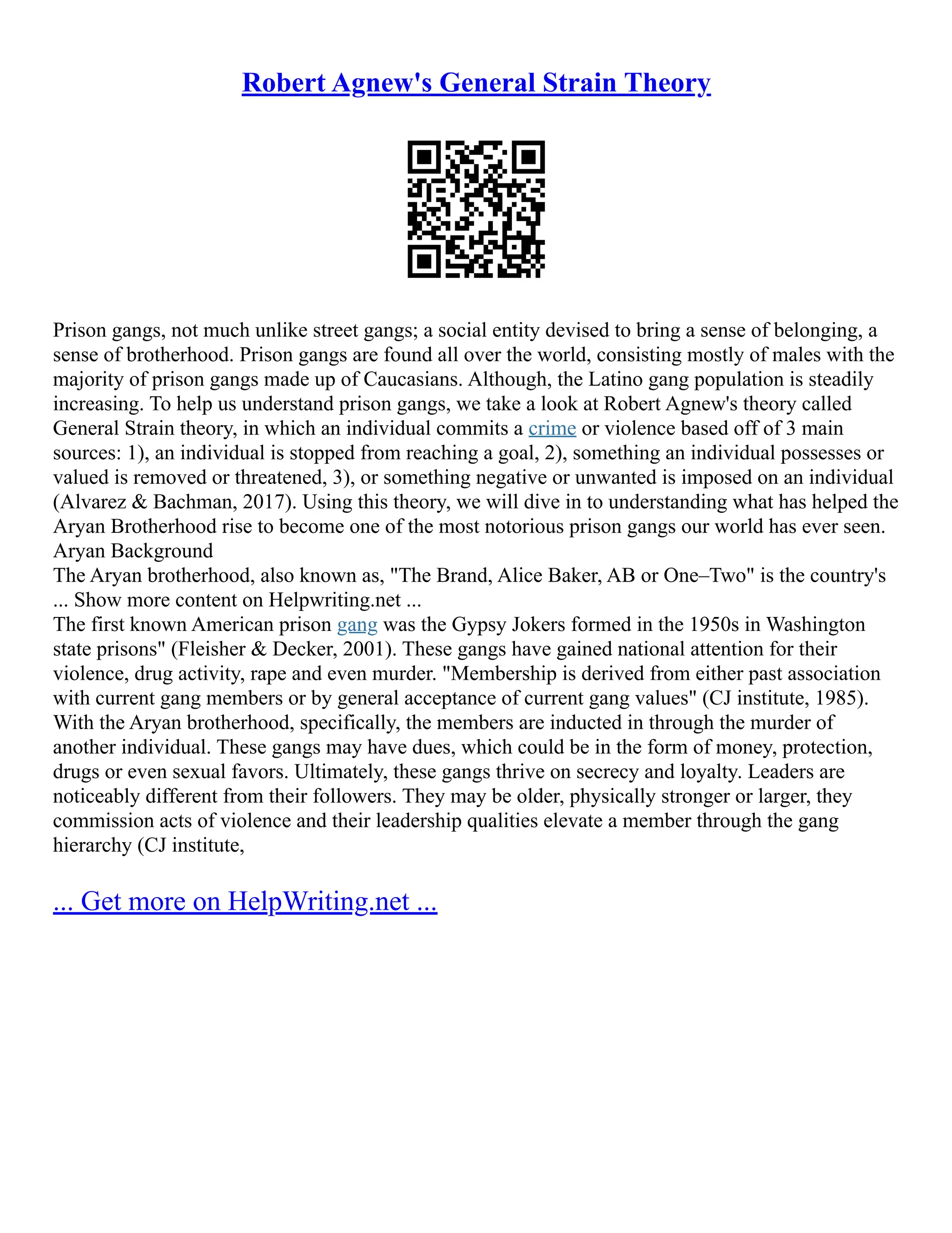 Prison Gang Victimization | PDF
