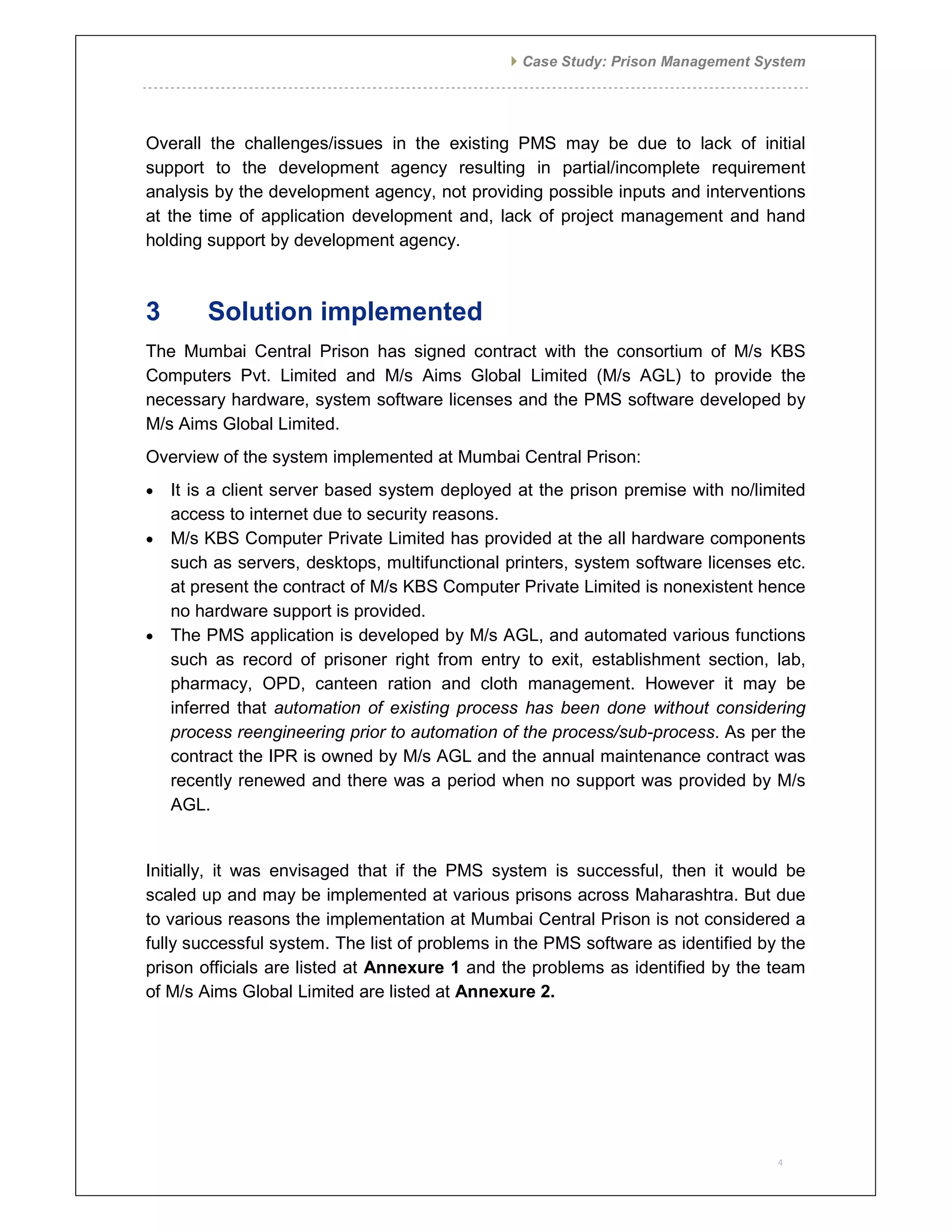 Prison management system | PDF