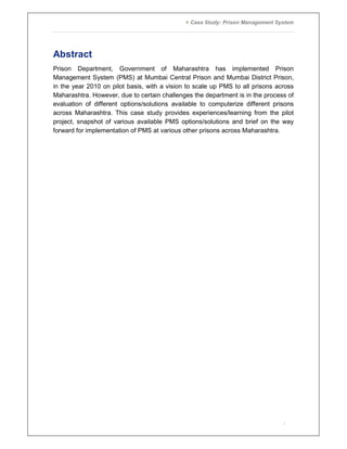 Prison management system | PDF