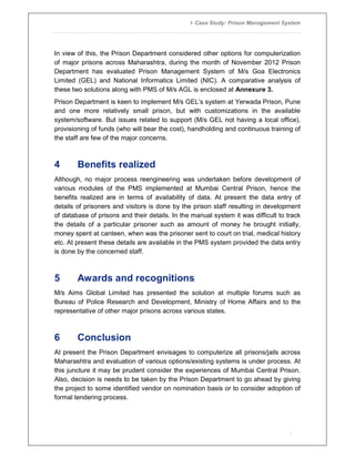 Prison management system | PDF