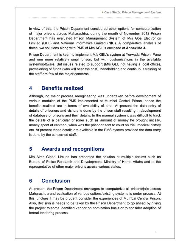 Prison management system | PDF | Computer Software and Applications ...