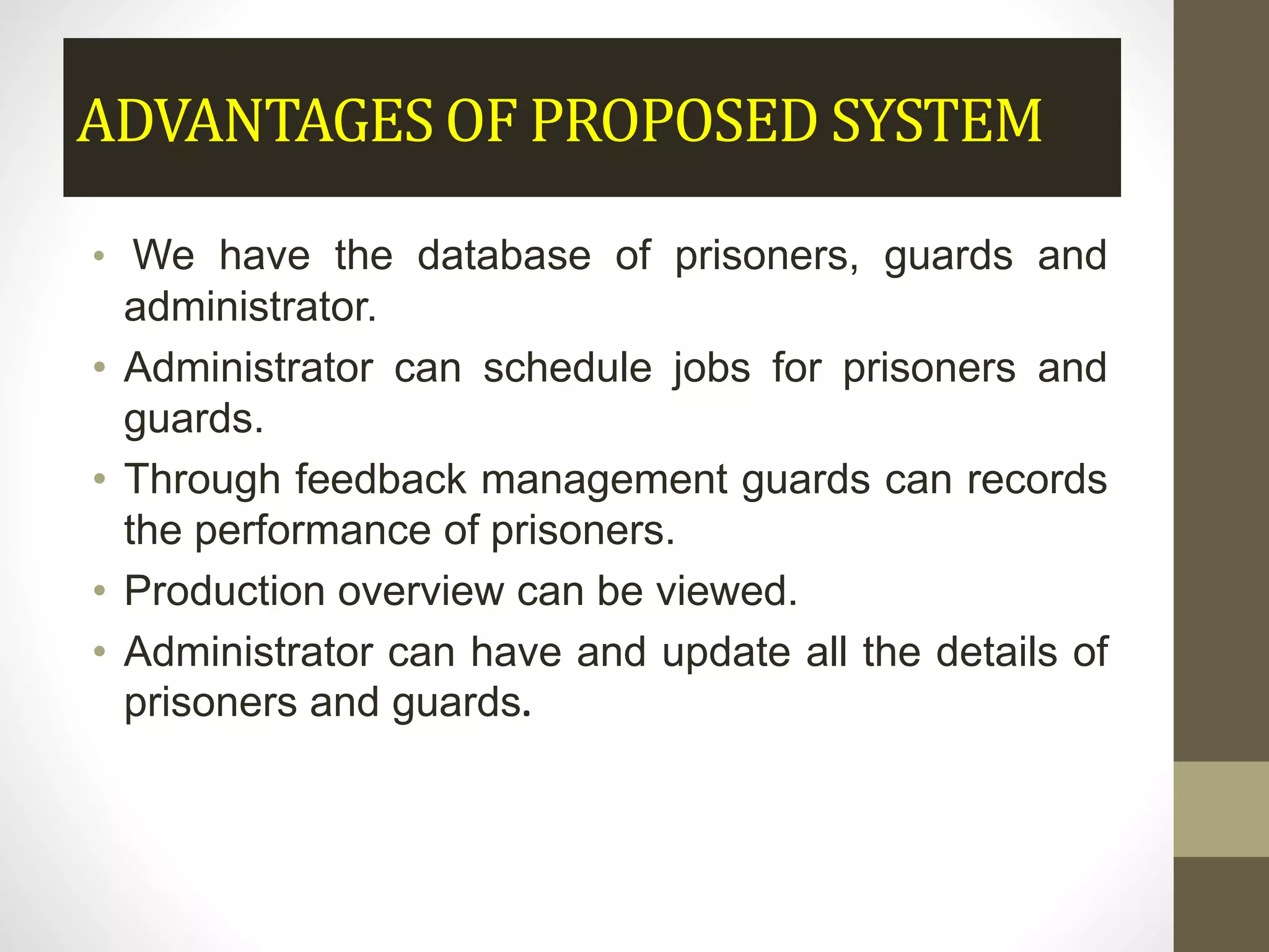 Prison management system | PPTX