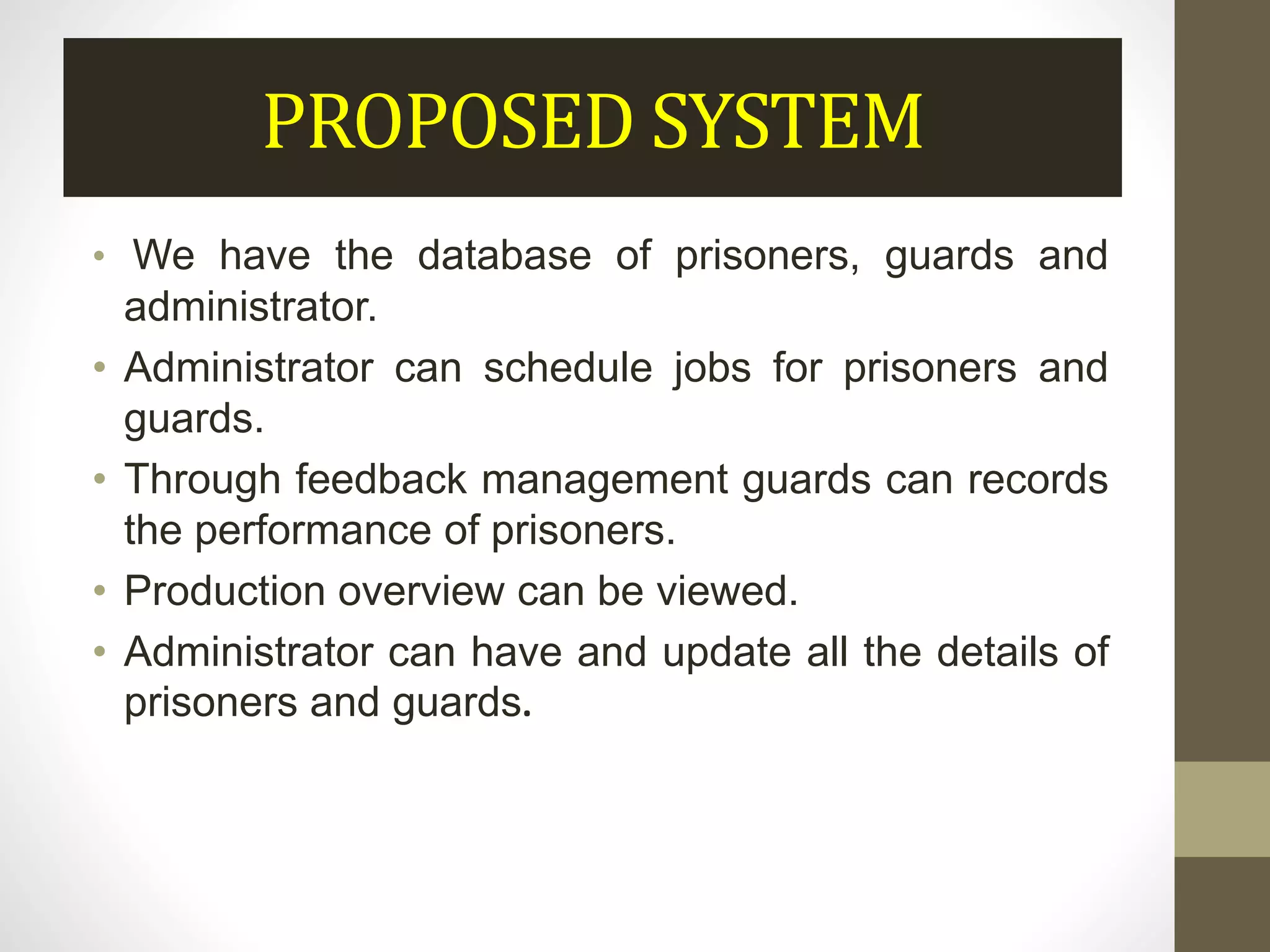 Prison management system | PPTX