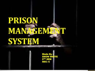Prison management system | PPTX