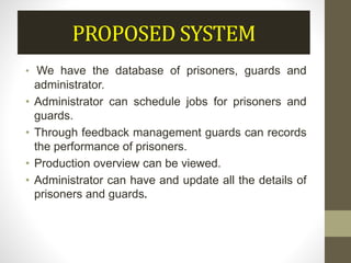 Prison management system | PPTX