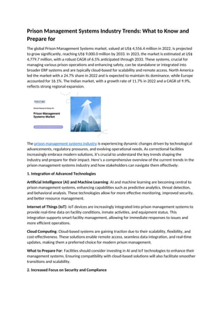 Prison Management Systems Industry Trends: What to Know and Prepare for ...