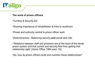 Prison officers and professional practice | PPT