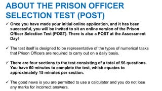 Prison Officer Selection Test (POST) Questions and Answers | PPTX ...