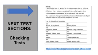 Prison Officer Selection Test (POST) Questions and Answers | PPTX