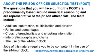 Prison Officer Selection Test (POST) Questions and Answers | PPTX ...