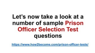 Prison Officer Selection Test (POST) Questions and Answers | PPTX ...