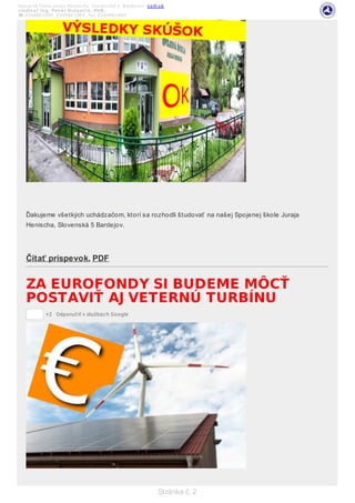 Spojená škola Bardejov | PDF