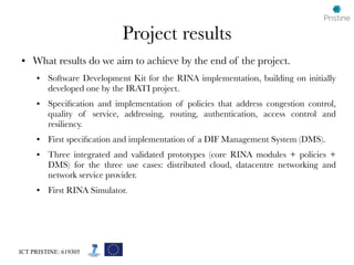 ICT Pristine Project Overview | PDF