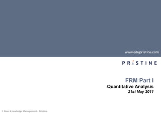 Pristine quant-frm demo | PPT