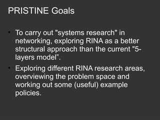 Laying the groundwork for field trials of RINA in the EU | PPT