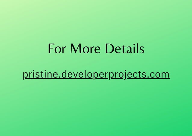 Pristine Project In Viman Nagar Pune | E-Brochure | PPT