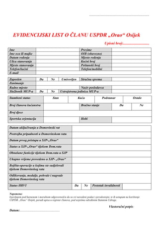 Pristupnica udruga specijalne policije | DOC