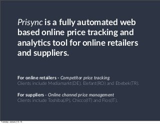 Prisync - Intro | PDF