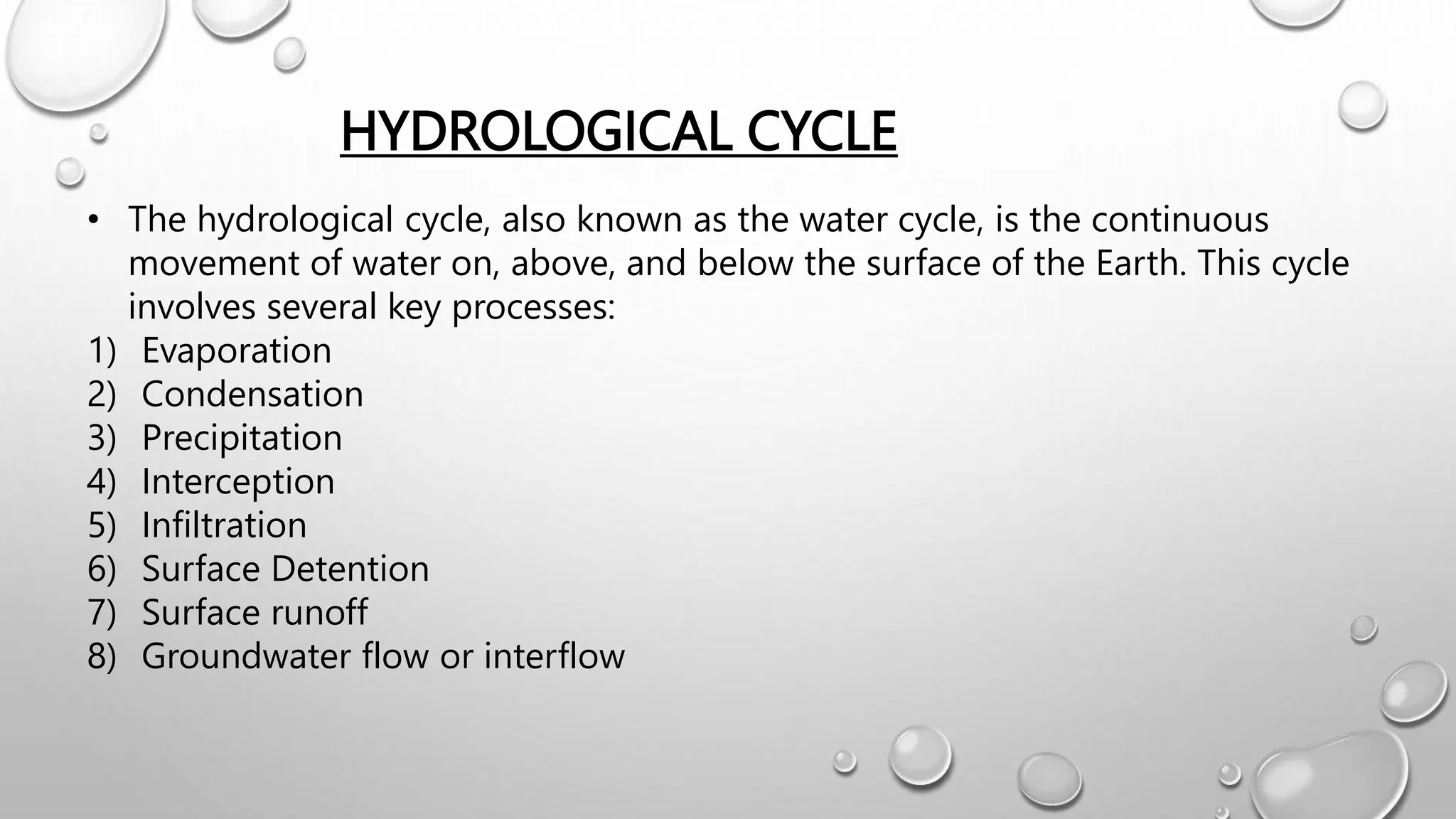 A seminar report on hydrological cycle for civil engineering students ...