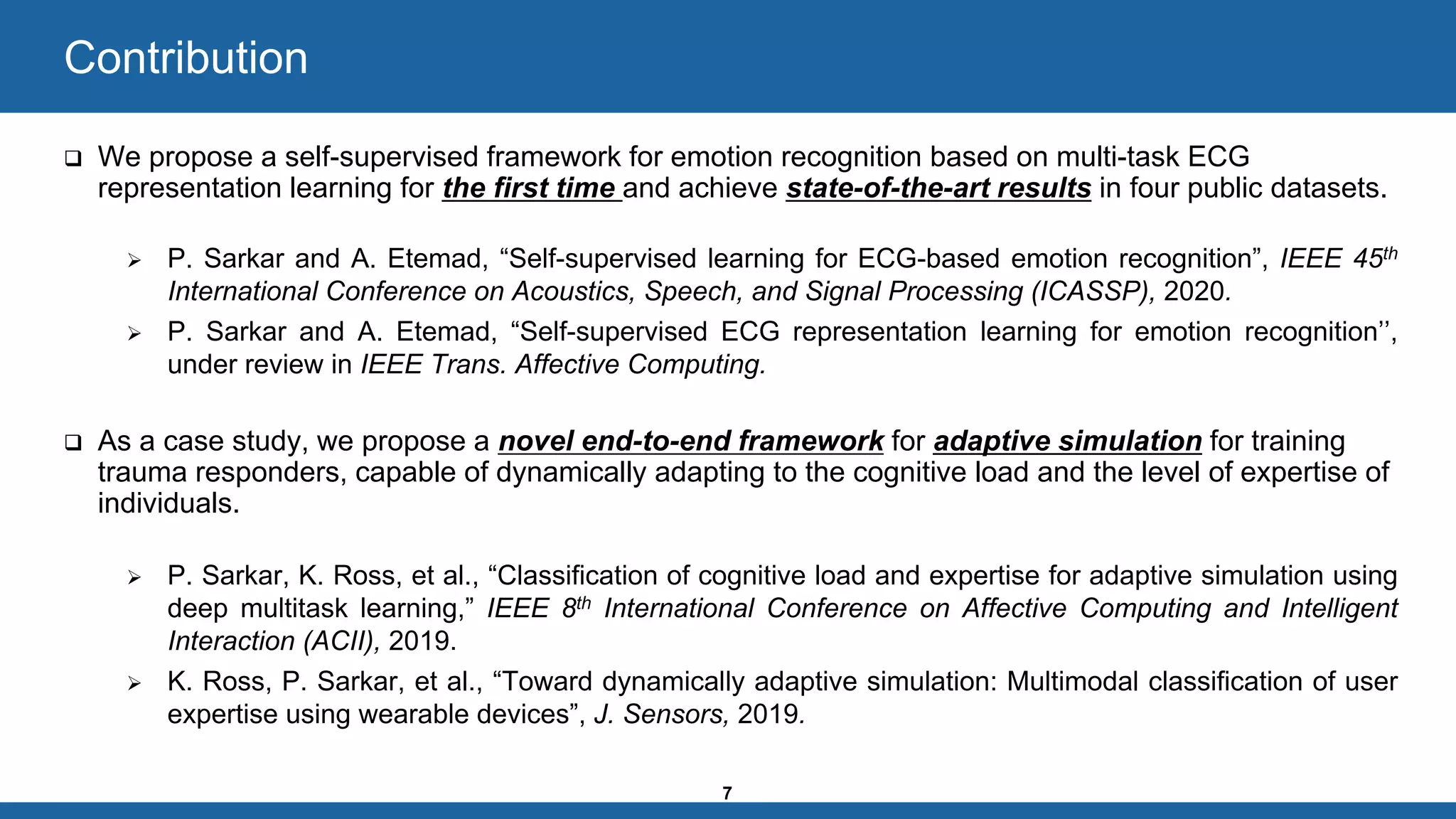 Self-supervised ECG Representation Learning for Affective Computing | PPT Self-supervised ECG Representation Learning for Affective Computing | PPT