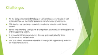 EBR management in the pharmaceutical industry | PPTX