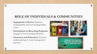 our environment MANAGING THE GARBAGE WE PRODUCES | PPSX